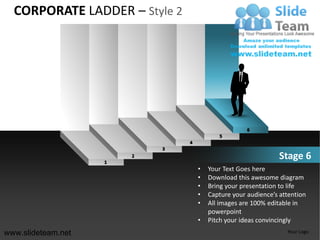 Business corporate ladder design 2 powerpoint ppt templates. | PPT