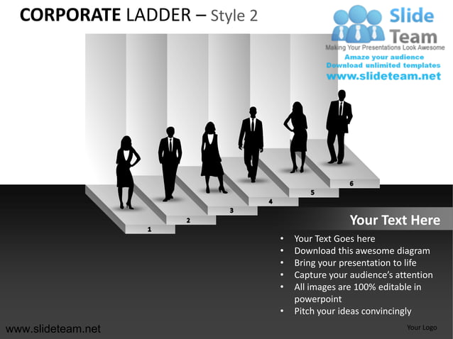 Business corporate ladder design 2 powerpoint ppt templates. | PPT