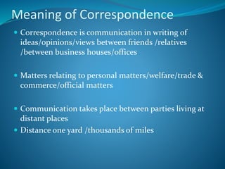 Business correspondence | PPT