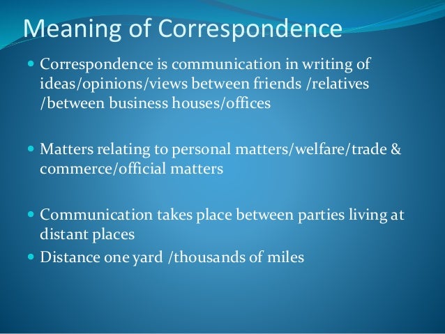Business Correspondence business-correspondence