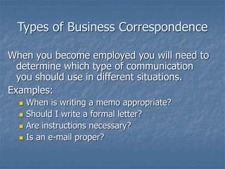 Business Correspondence.ppt