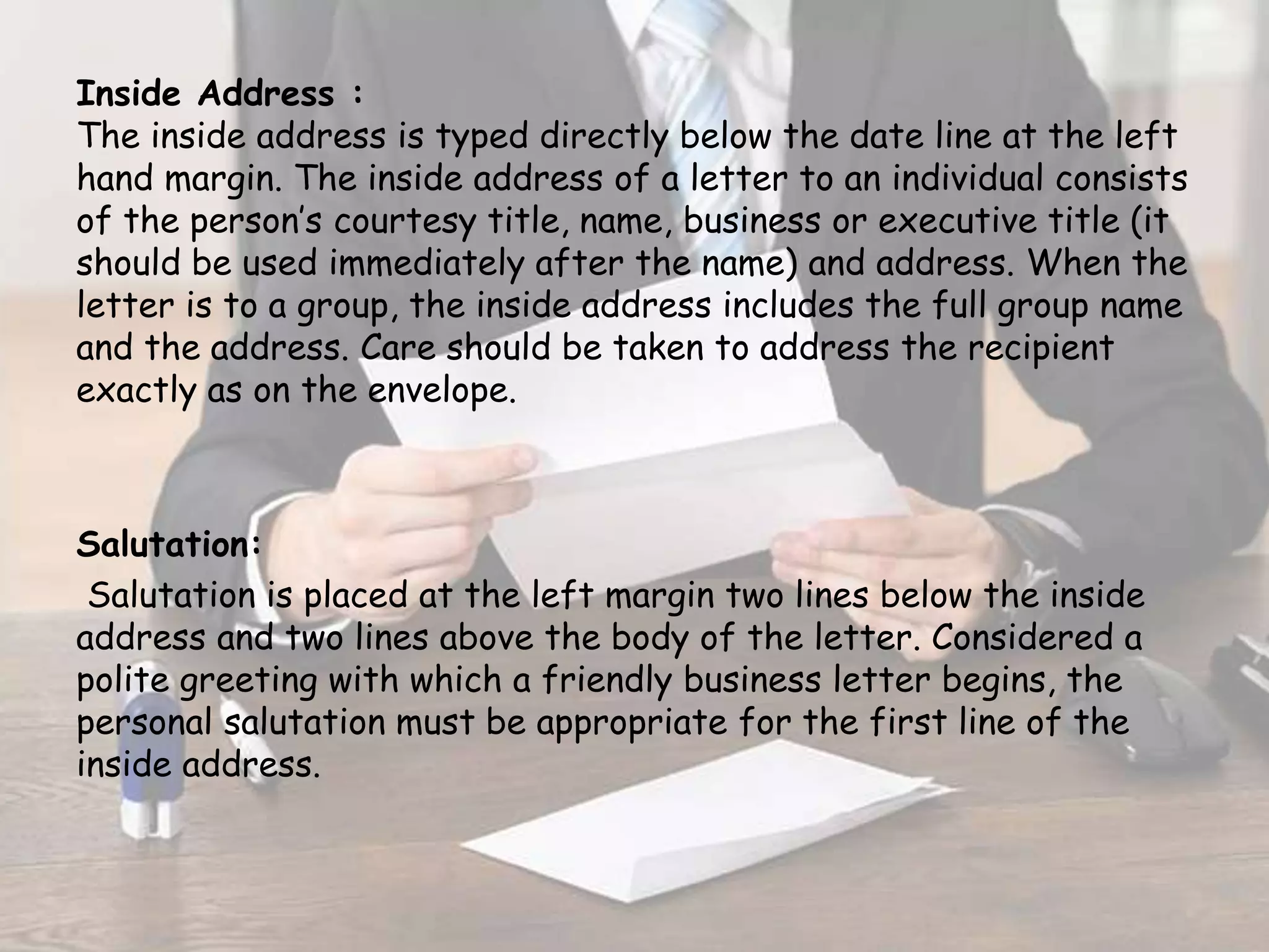 Business correspondence by vanitha balakrishnan | PPT