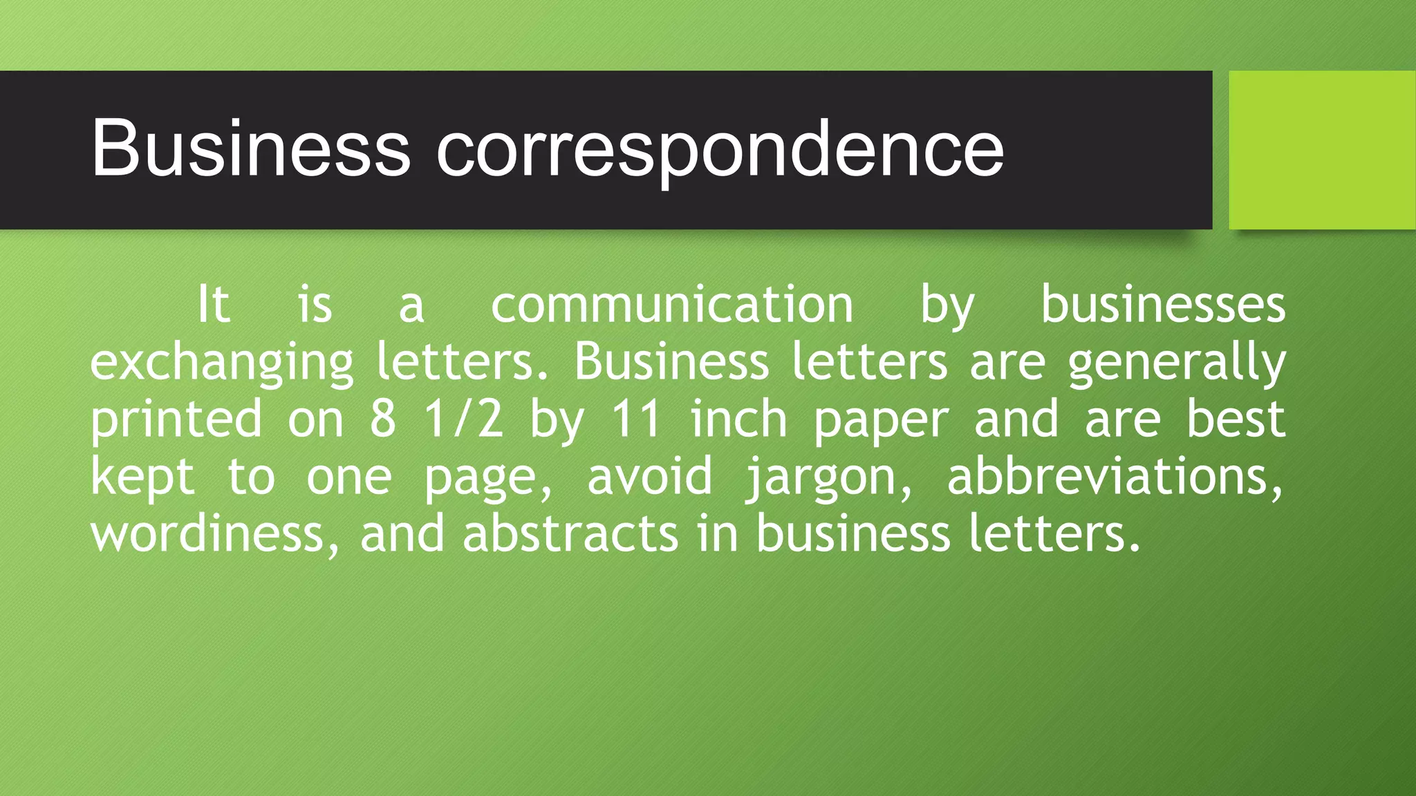 Business Correspondence (Technical Writing).pptx