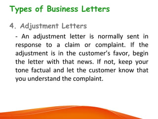 Business Correspondence Types of Business Correspondence Letter ...