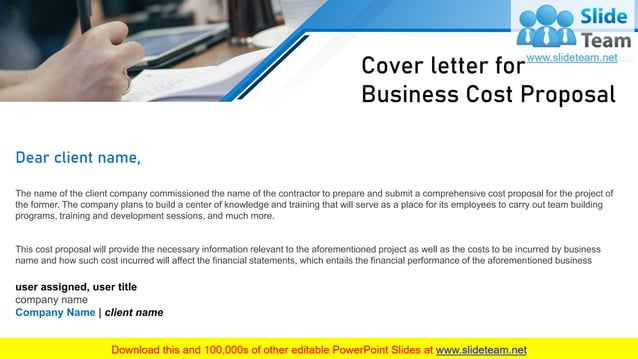 Business Cost Proposal PowerPoint Presentation Slides | PPT