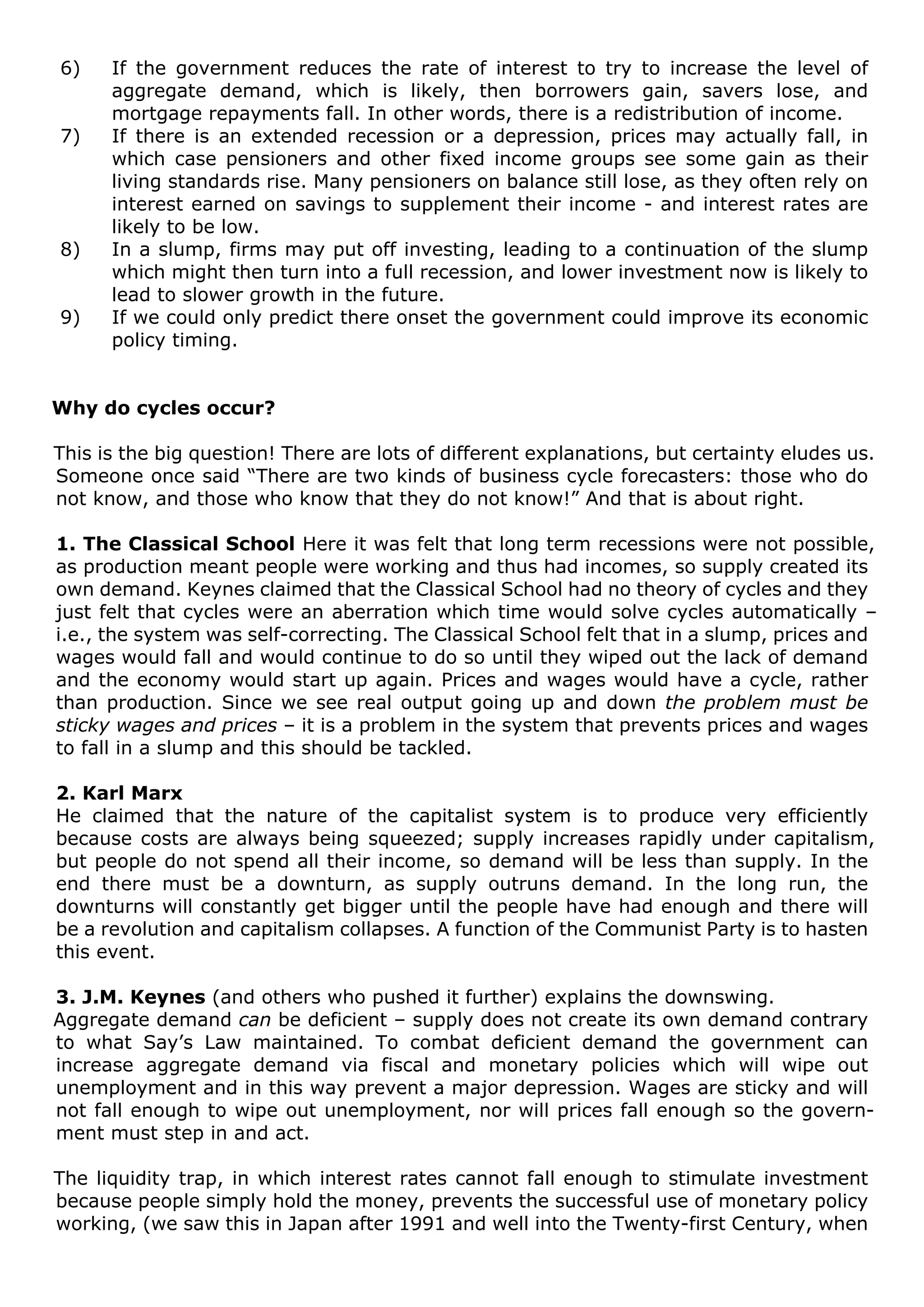 Business cycles recessions and economic booms | PDF | Business ...