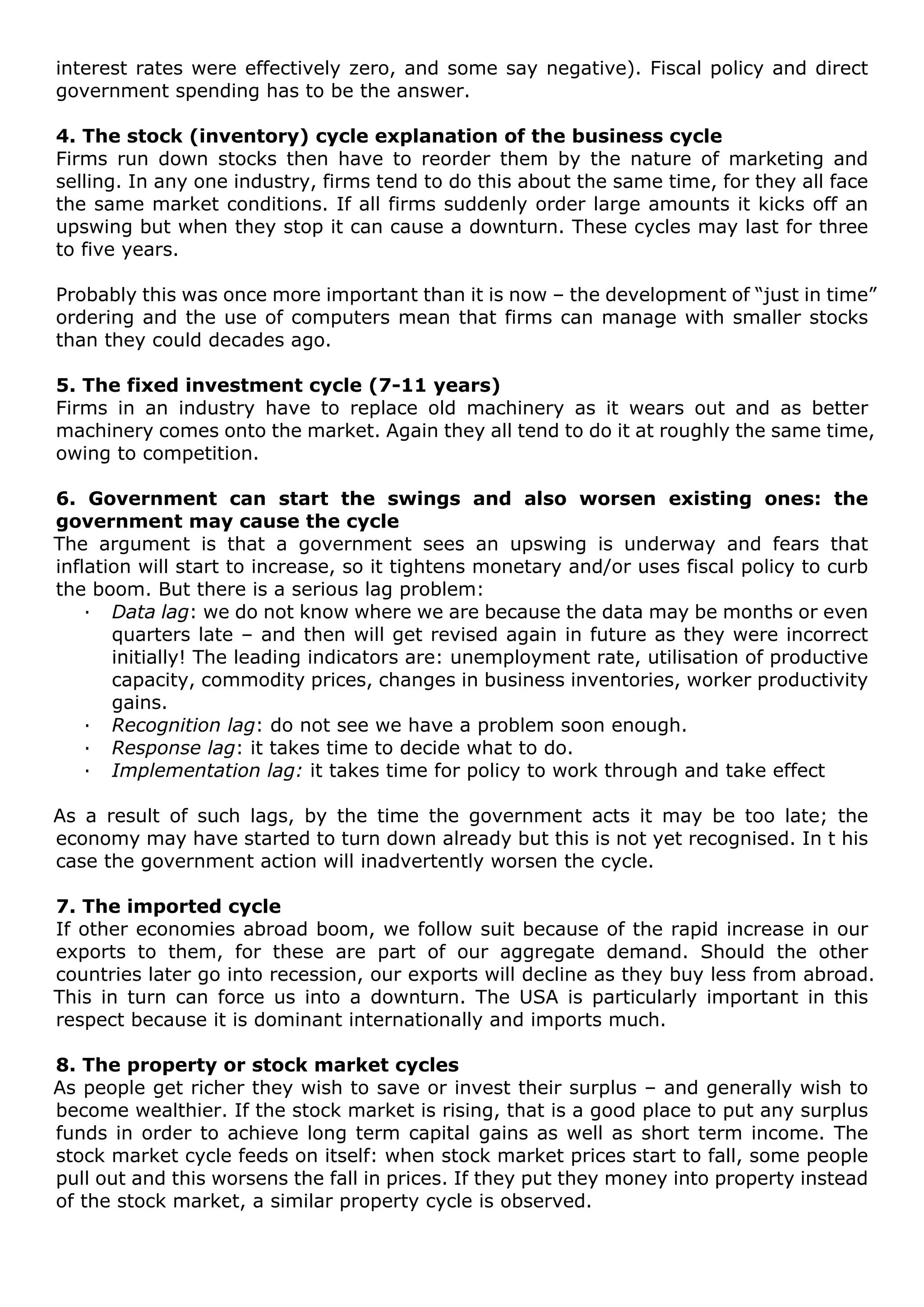 Business cycles recessions and economic booms | PDF | Business ...