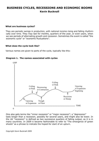 Business cycles recessions and economic booms | PDF | Business ...