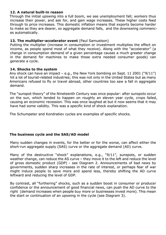 Business cycles recessions and economic booms | PDF | Business ...