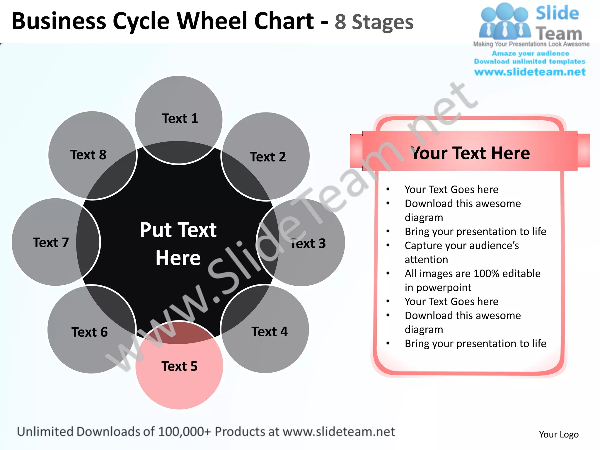 Business cycle wheel chart powerpoint templates 0712 | PDF