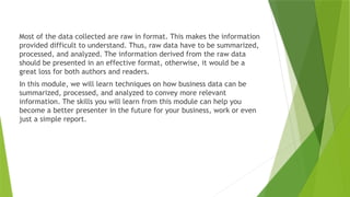Business Data in Tabular Form presentation | PPTX