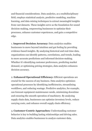 Business Decision-Making and Data Analytics | PDF