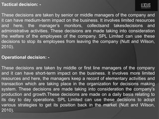 Business decision making assignment help | PPT