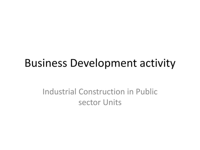 Business development activity plan | PPT