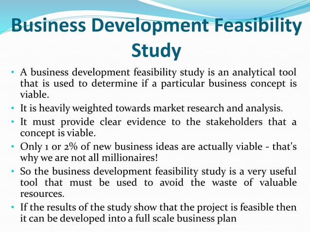 Business development feasibility study | PPT