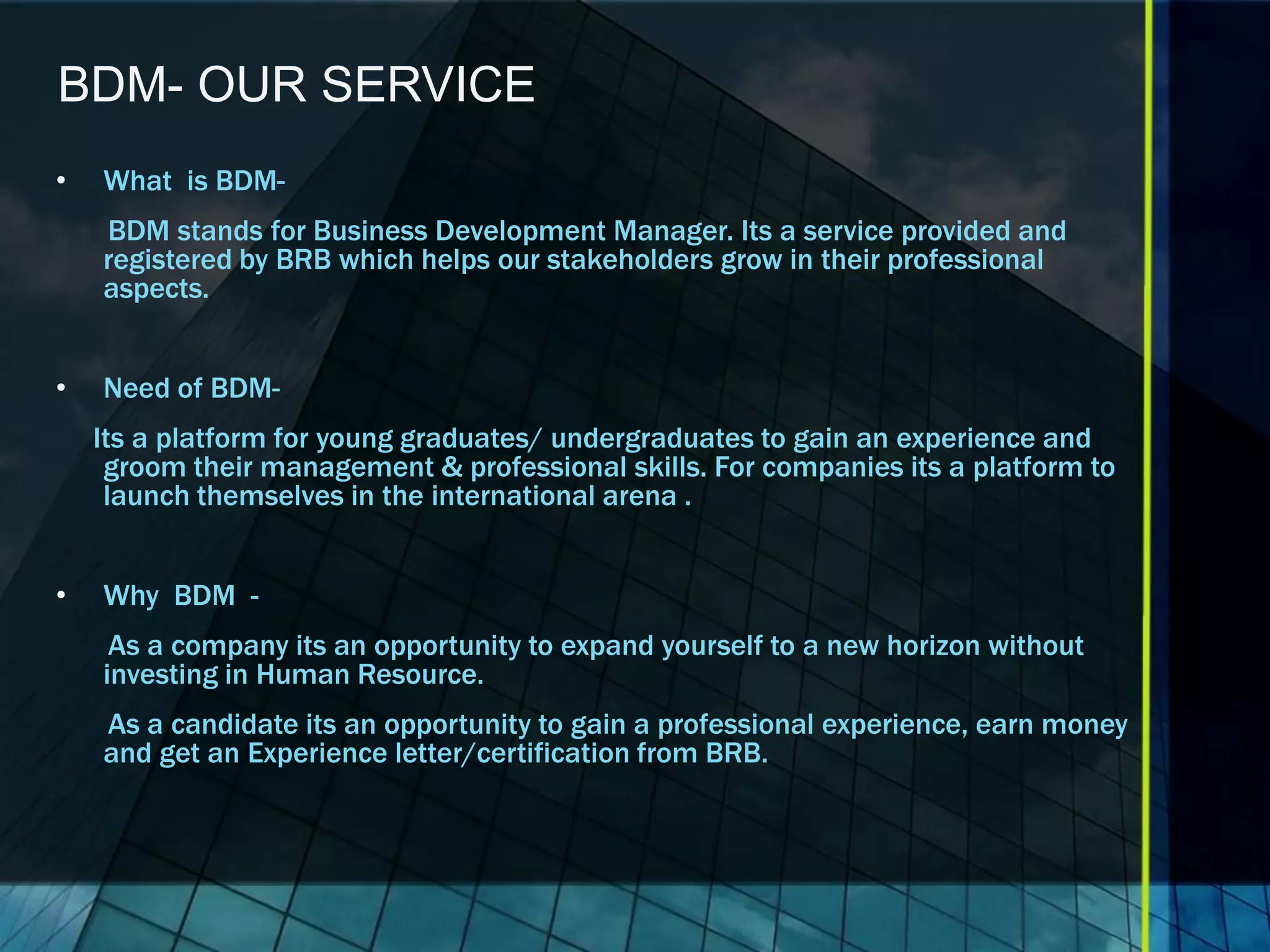 Business development manager | PDF