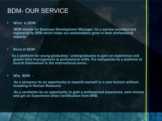Business development manager | PPT