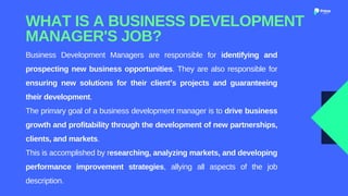Business Development Manager Job | PDF