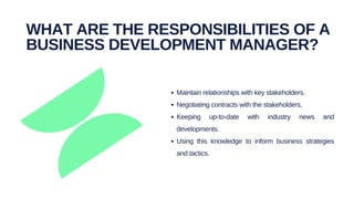 Business Development Manager Job | PDF