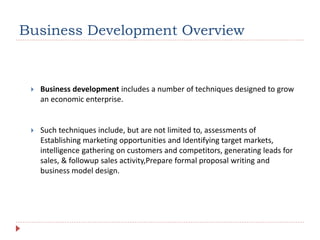 Business Development Process for small and Medium Enterprise | PPT