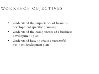 BUSINESS DEVELOPMENT WORKSHOP | PDF