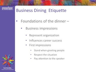 Business dining etiquette | PPTX