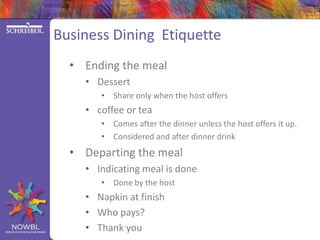 Business dining etiquette | PPTX