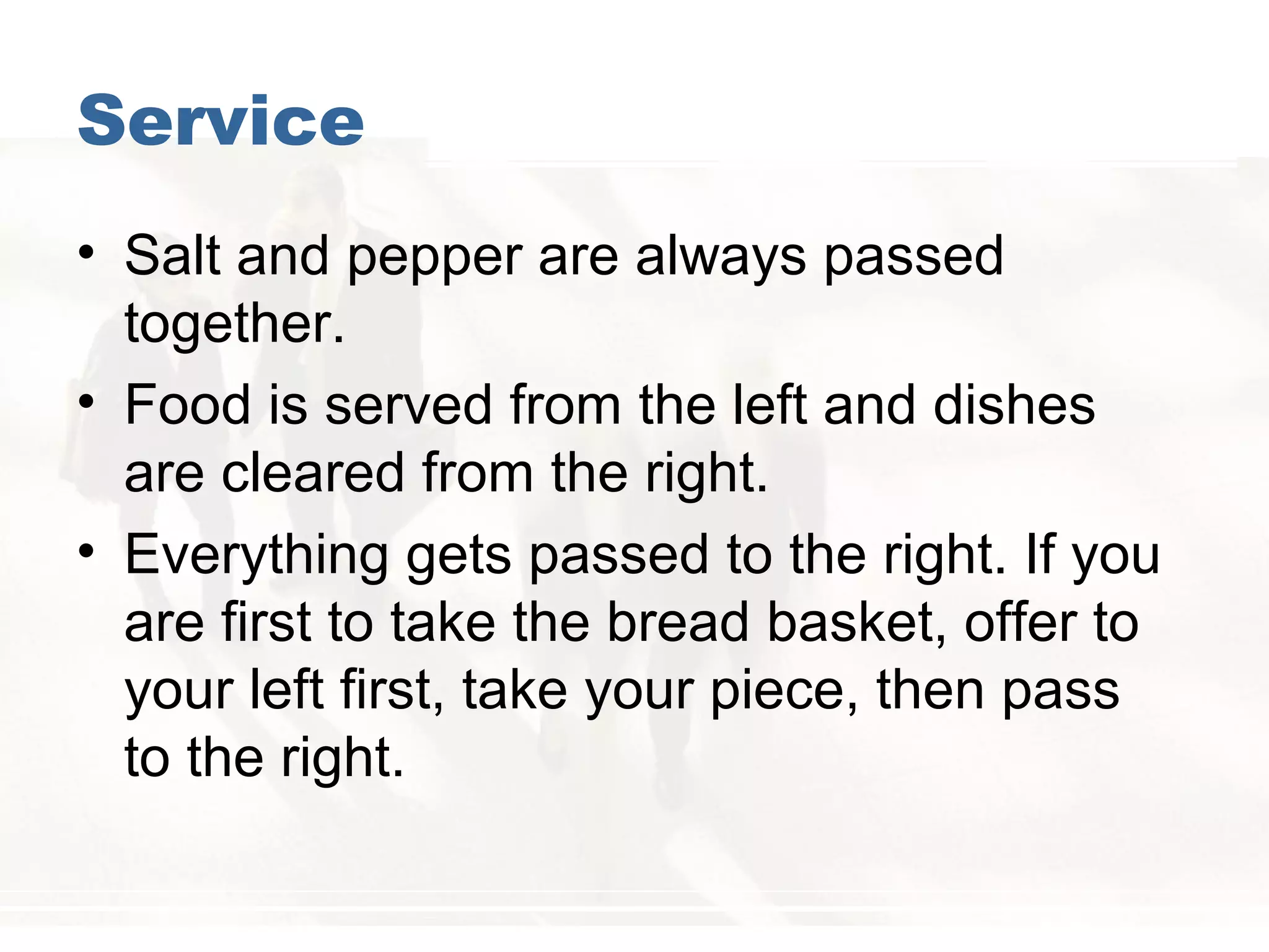 Business dining etiquette | PPT