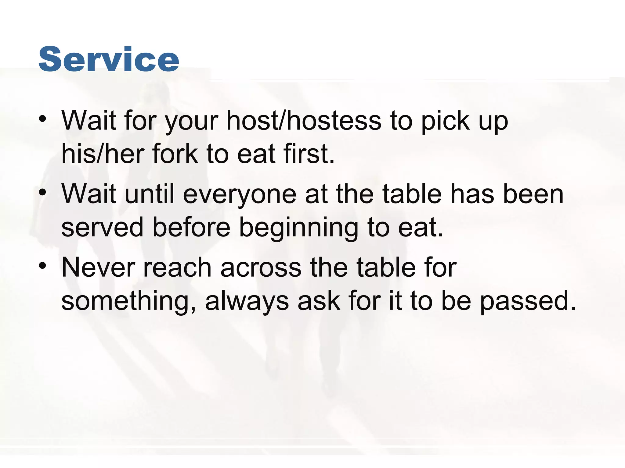 Business dining etiquette | PPT