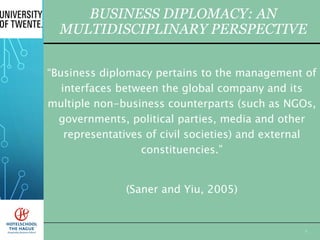 Business diplomacy an update on the state of the art | PPTX