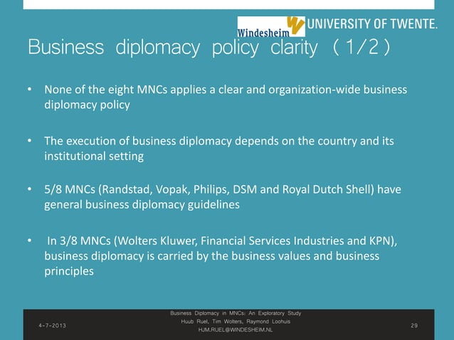 Business diplomacy in multinational corporations | PPT