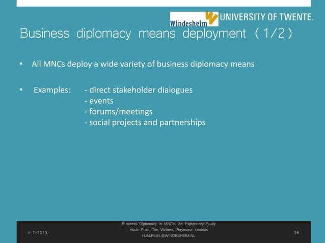 Business diplomacy in multinational corporations | PPT
