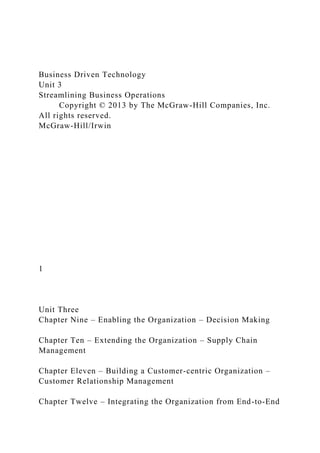 Business Driven TechnologyUnit 3Streamlining Business Operat.docx
