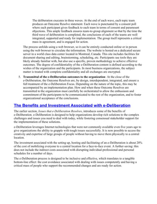 White Paper: e-Deliberation - A Decidedly Better Way To Solve Complex ...