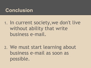 Business e-mails | PPT