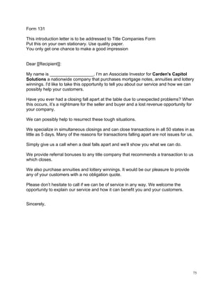 Real estate investor business plan | PDF