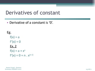Business economics basics of math derivatives | PPT | Technology ...