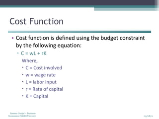 Business economics cost analysis | PPT | Business Accounting & Finance ...