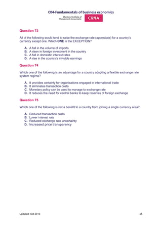 Business economics objective based questions | PDF