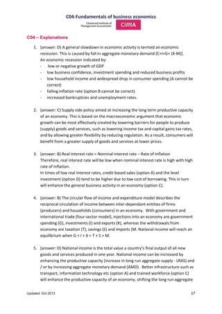 Business economics objective based questions | PDF