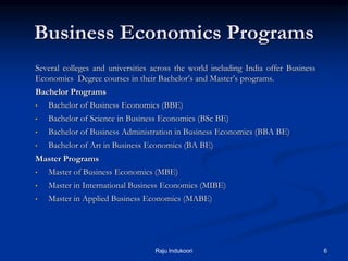 Business Economics for MBAs | PPT