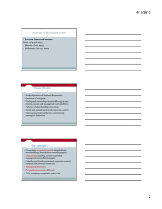 Business economics chapter 1 | PDF