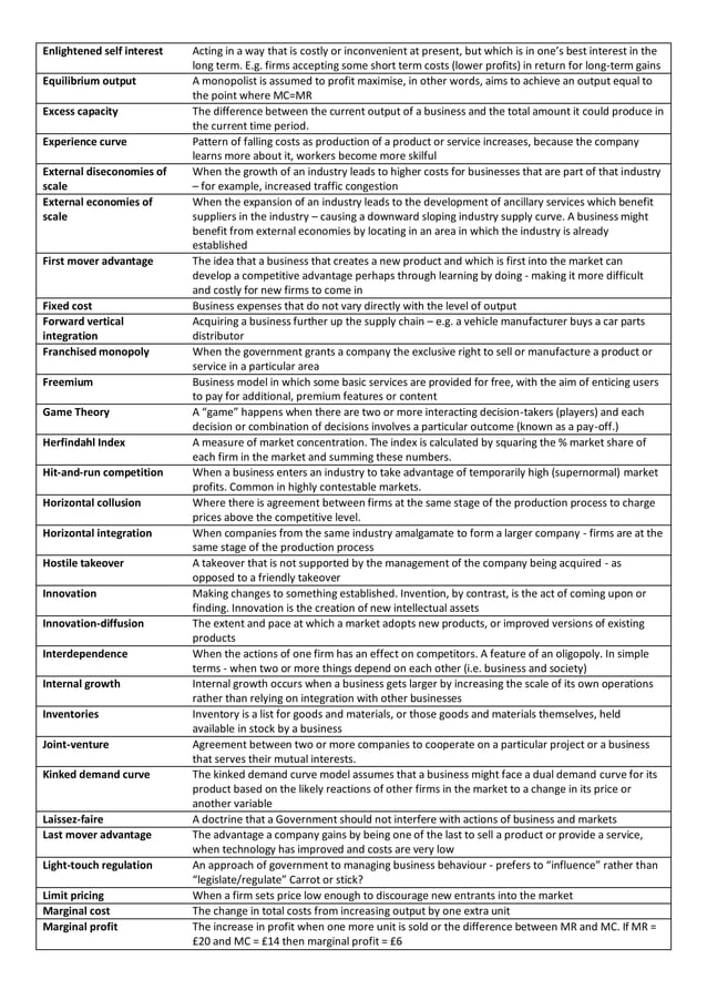 Business Economics Glossary | PDF | Mergers and Acquisitions | Business ...