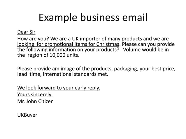 Business email | PPT