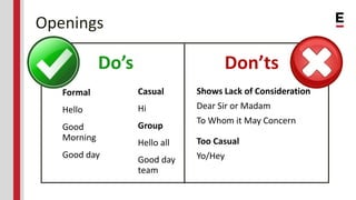 Email Etiquette for Business | PPTX