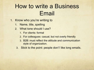 Business email writing Session 1 | PPTX