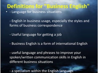 Business english | PPTX