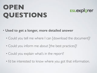 Business English: Questions | PPT