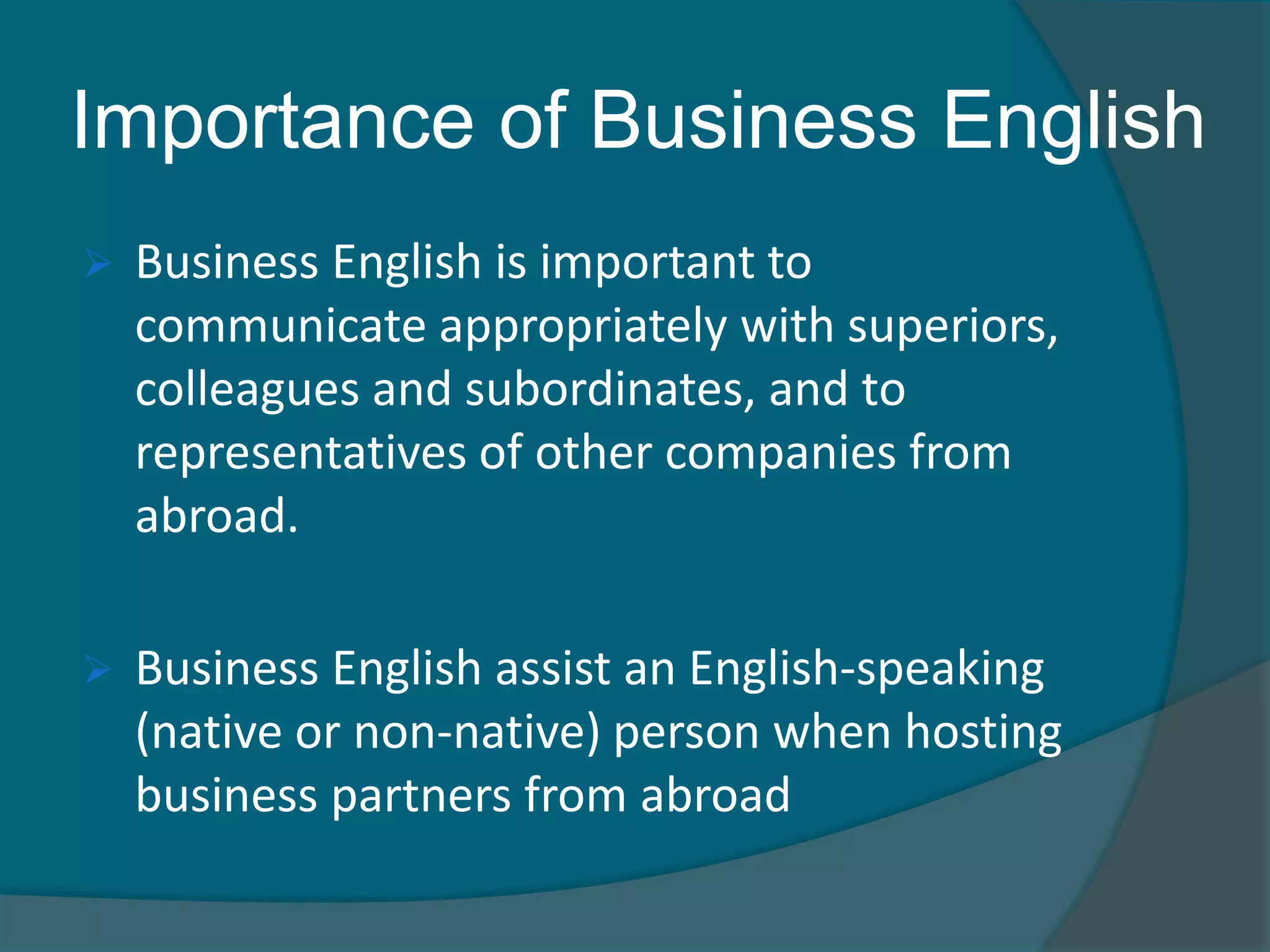 Business english | PPTX