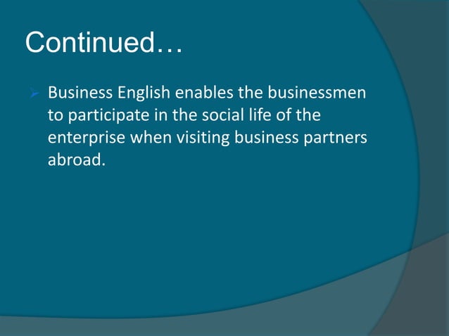 Business english | PPTX